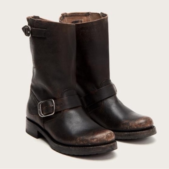 Frye | Shoes | Frye Womens 7548 Veronica Short Black Distressed Leather ...